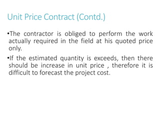 Types of Contract in Construction Management | PPTX