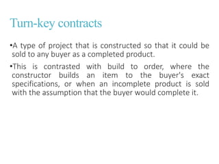 Types of Contract in Construction Management | PPTX