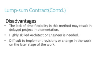 Types of Contract in Construction Management | PPTX