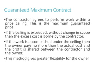 Types of Contract in Construction Management | PPTX