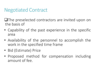 Types of Contract in Construction Management | PPTX