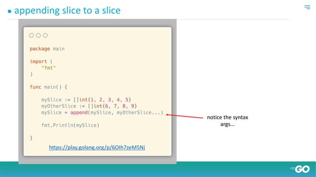 Types - slice, map, new, make, struct - Gopherlabs | PDF