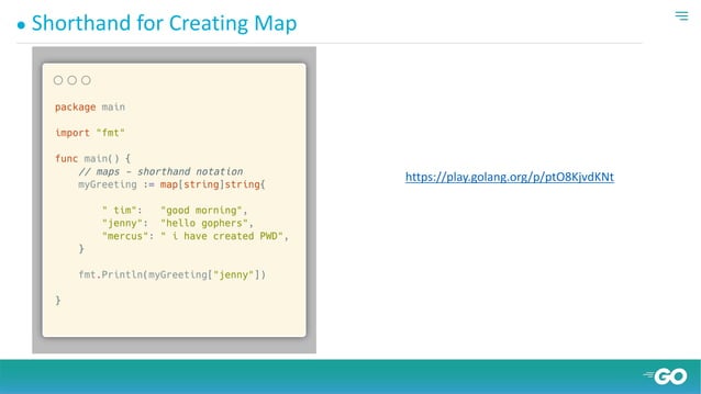 Types - slice, map, new, make, struct - Gopherlabs | PDF