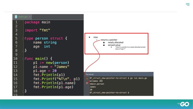 Types - slice, map, new, make, struct - Gopherlabs | PDF