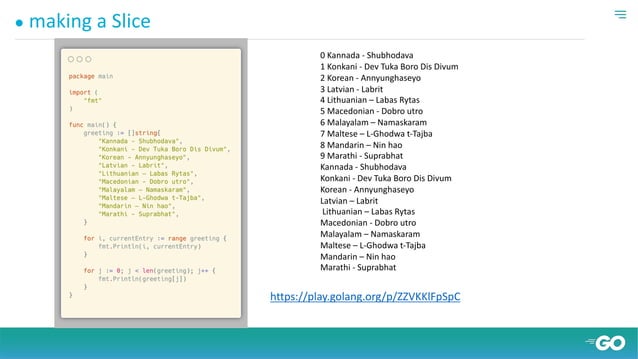 Types - slice, map, new, make, struct - Gopherlabs | PDF