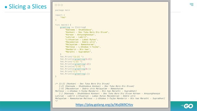 Types - slice, map, new, make, struct - Gopherlabs | PDF