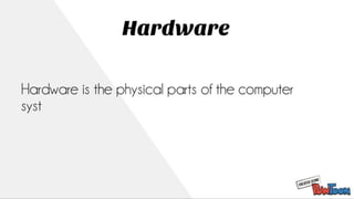 Types and components of computer systems | PPT