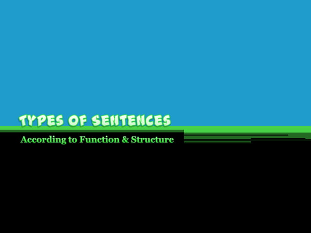 Types of Sentence According to Function | PPT