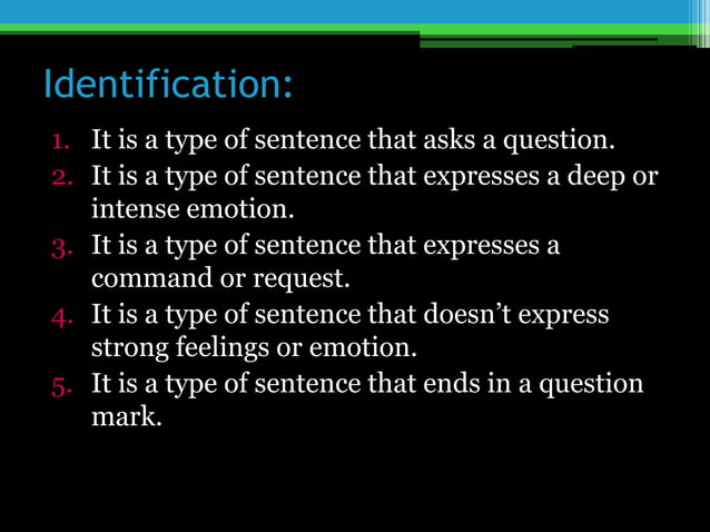 Types of Sentence According to Function