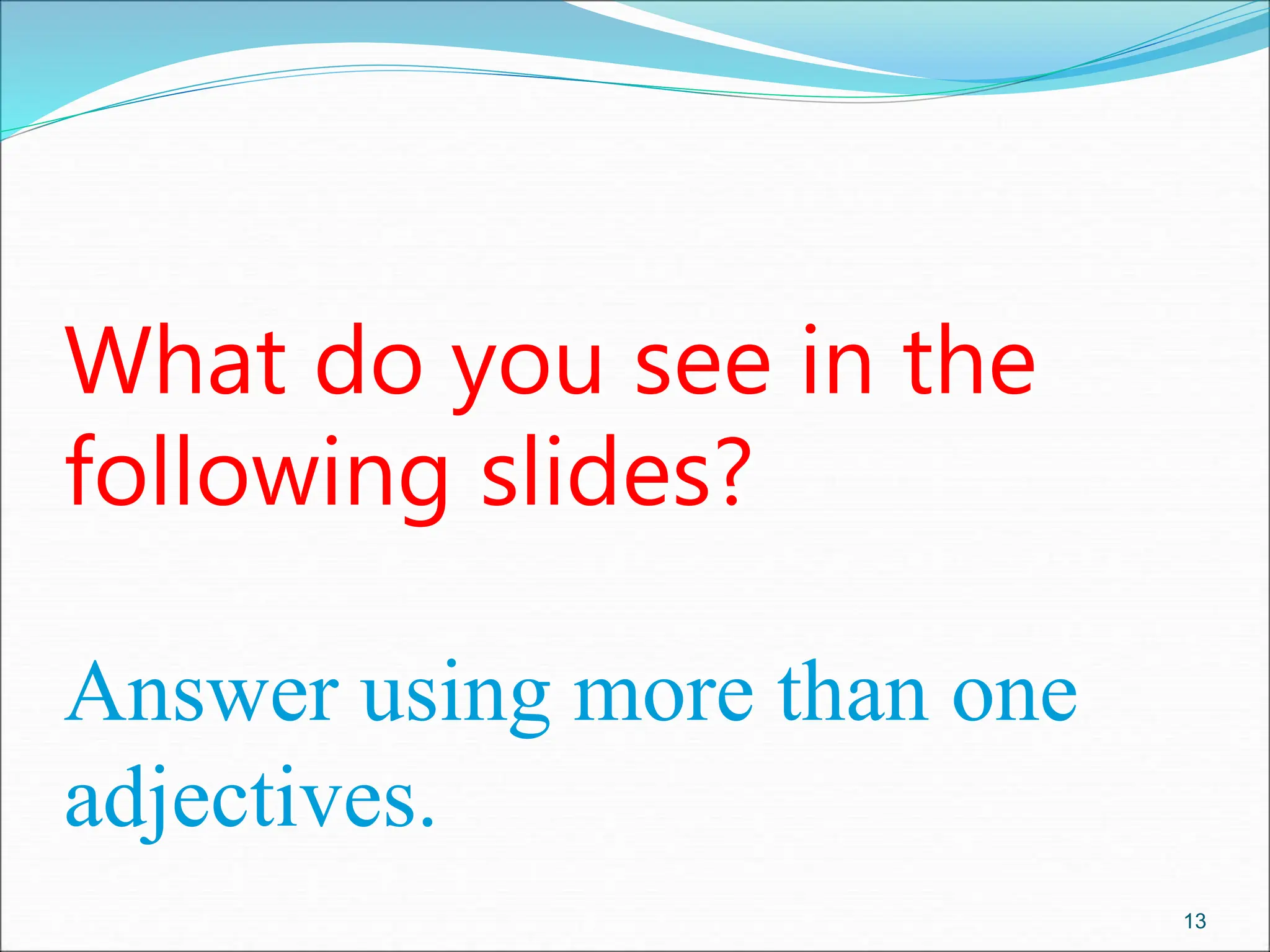 Types of adjectives with examples and images | PPT