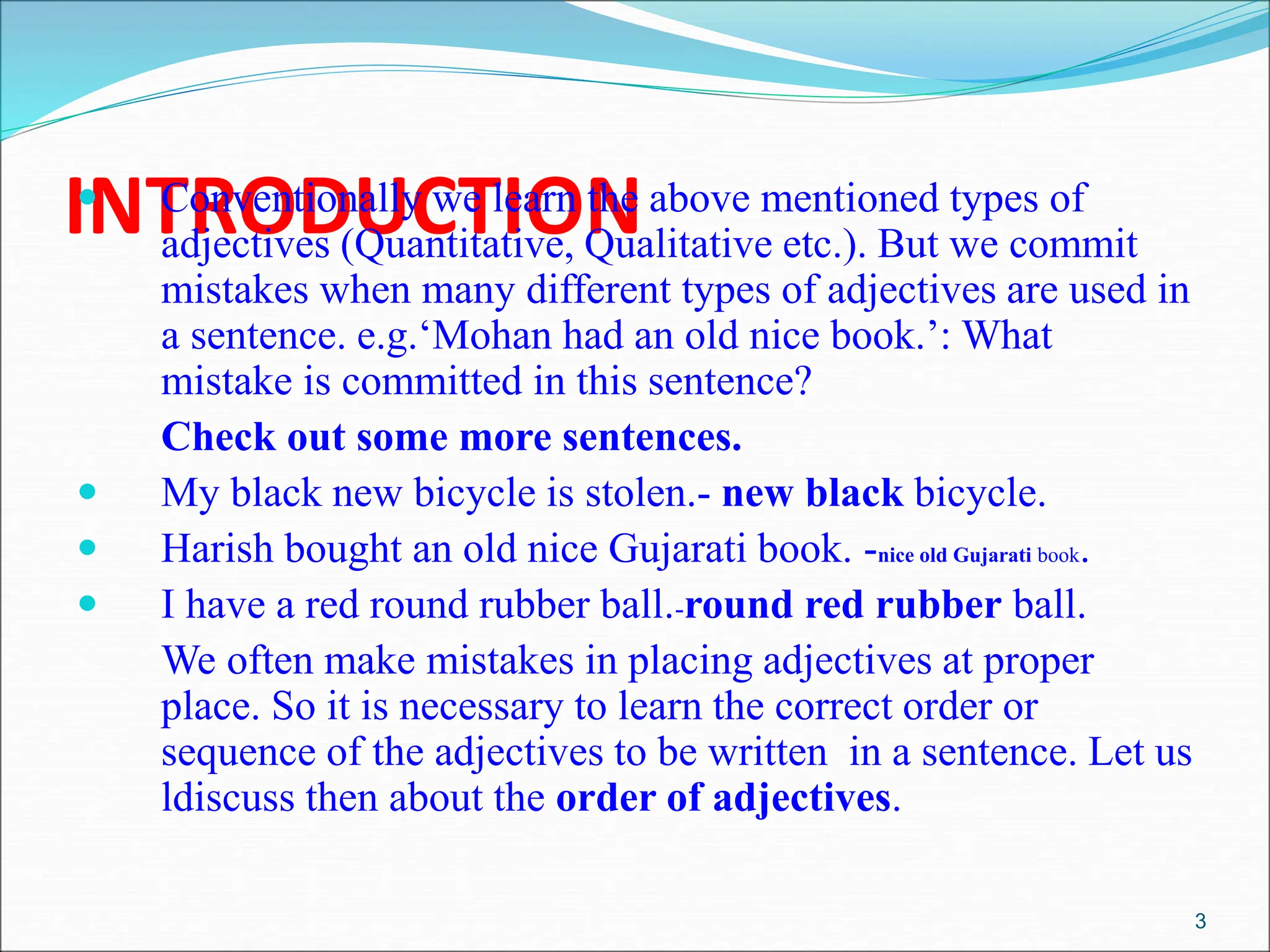 Types of adjectives with examples and images | PPT