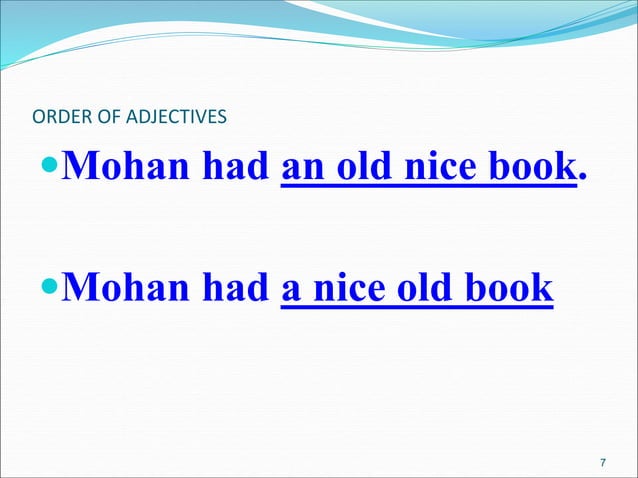 Types of adjectives with examples and images | PPT | Educational ...