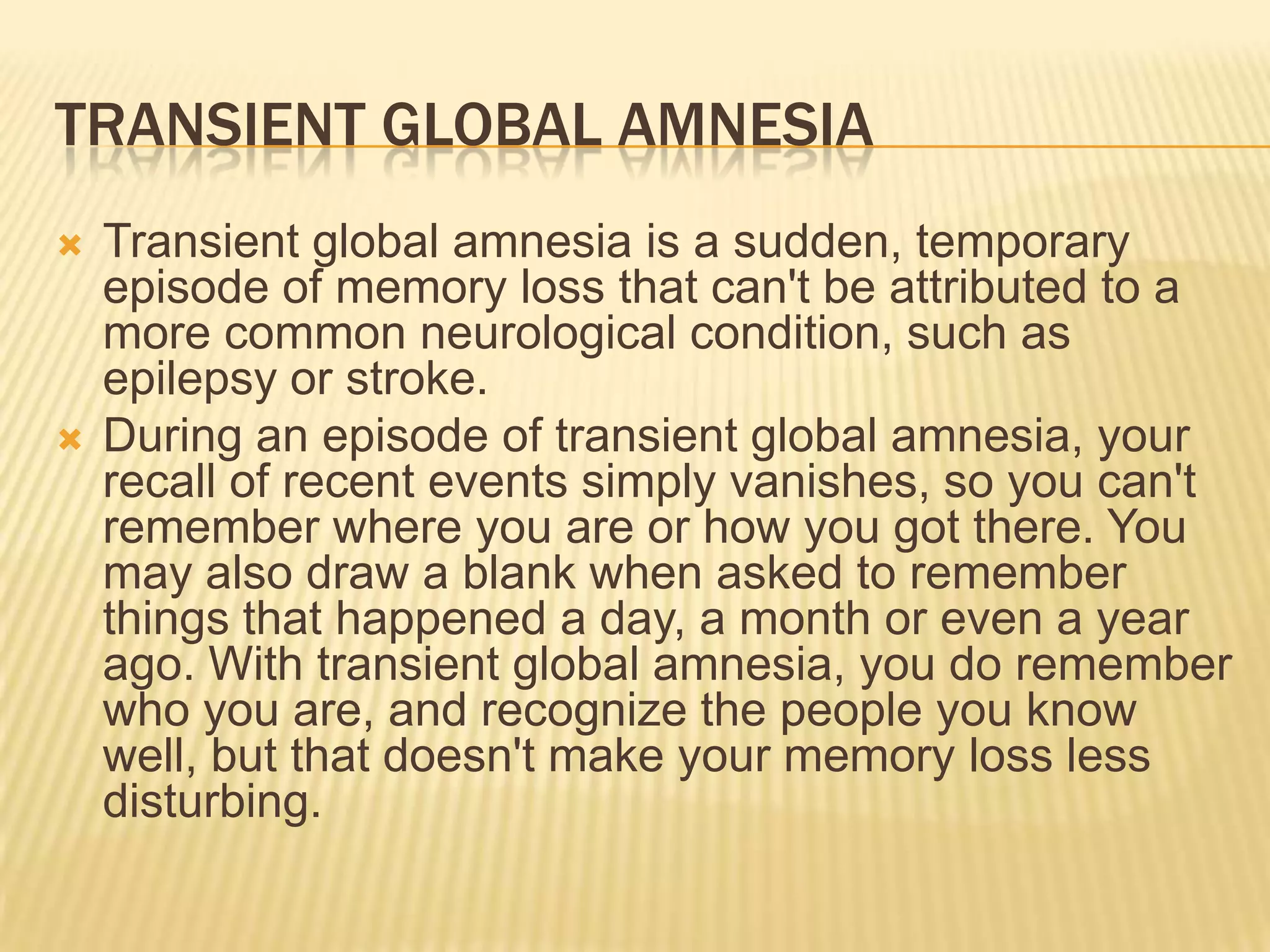 Types of-amnesia | PPTX