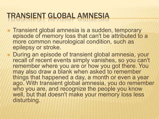 Types of-amnesia | PPTX