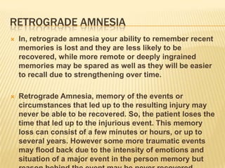 Types of-amnesia | PPTX
