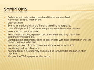 Types of-amnesia | PPTX