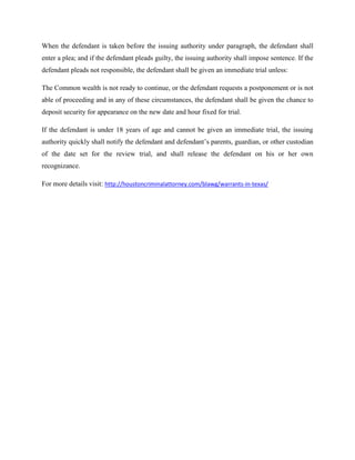 Types of Warrant and Procedure | PDF