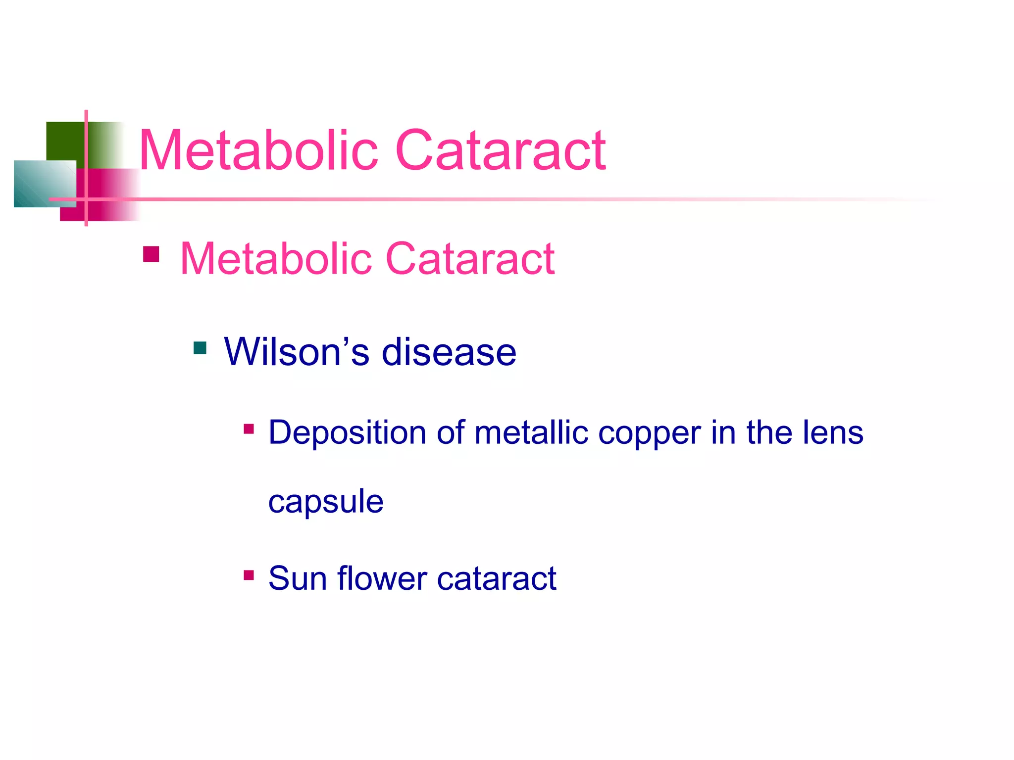 Types of Cataract (Part-II)19-05-2008.ppt | Endocrine and Metabolic ...