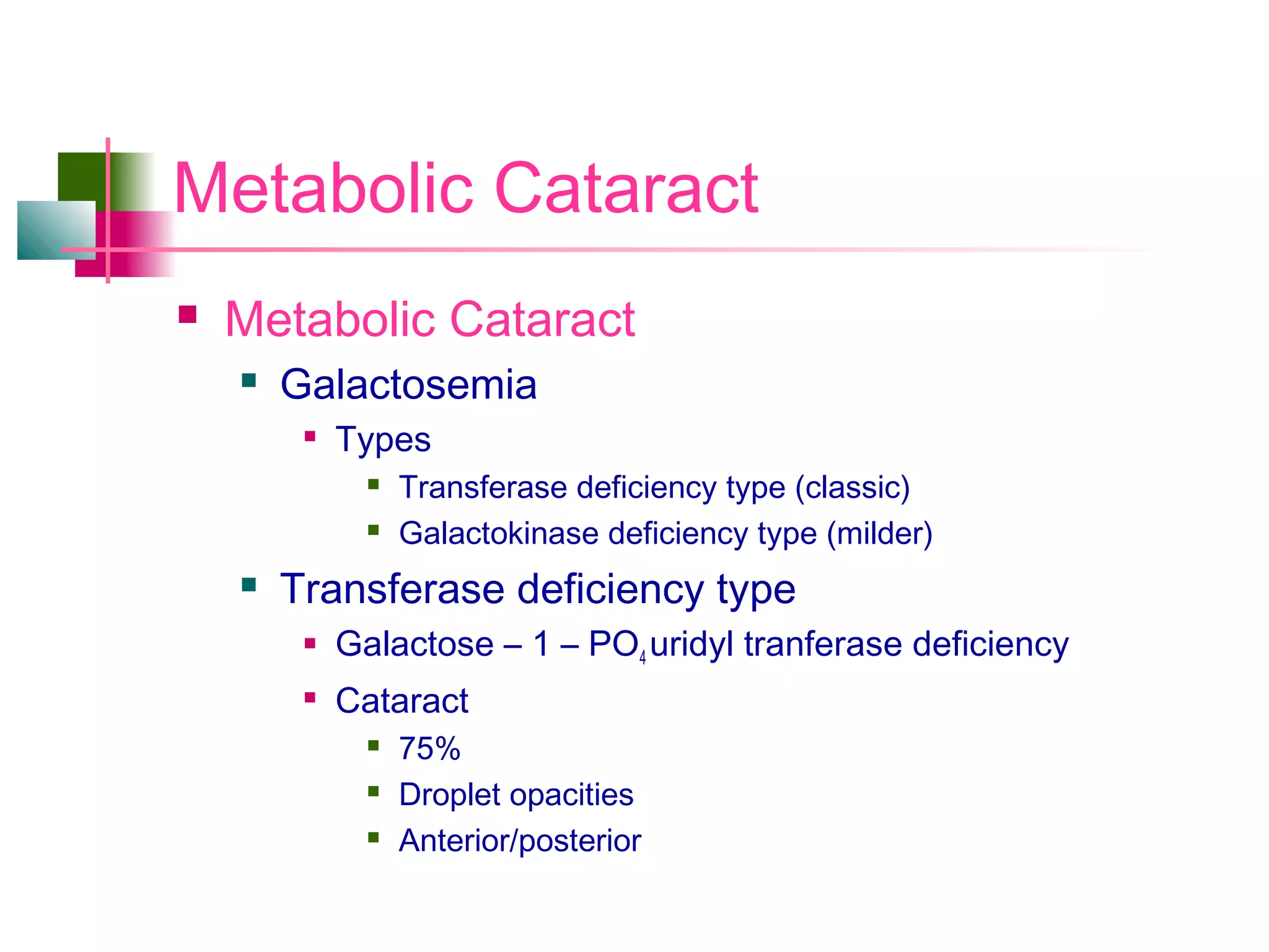 Types of Cataract (Part-II)19-05-2008.ppt | Endocrine and Metabolic ...