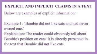 Types of Claims G11(2nd Semester- 4th Quarter) | PPTX