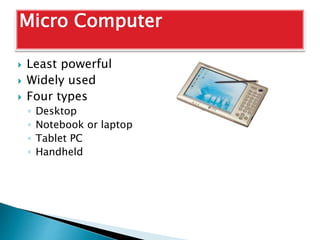 Types of computer | PPTX