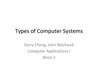 Types Of Computer Systems | PPT