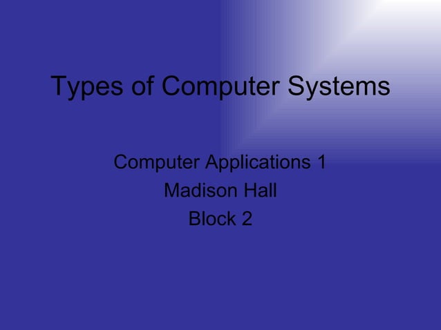 Types Of Computer Systems 2 | PPT | Laptops | Computing