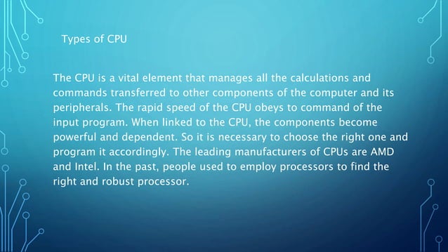 TYPES-OF-CPU-AND-PROCESSING-UNITS.pptx... | PPTX | Operating Systems | Computer Software and ...