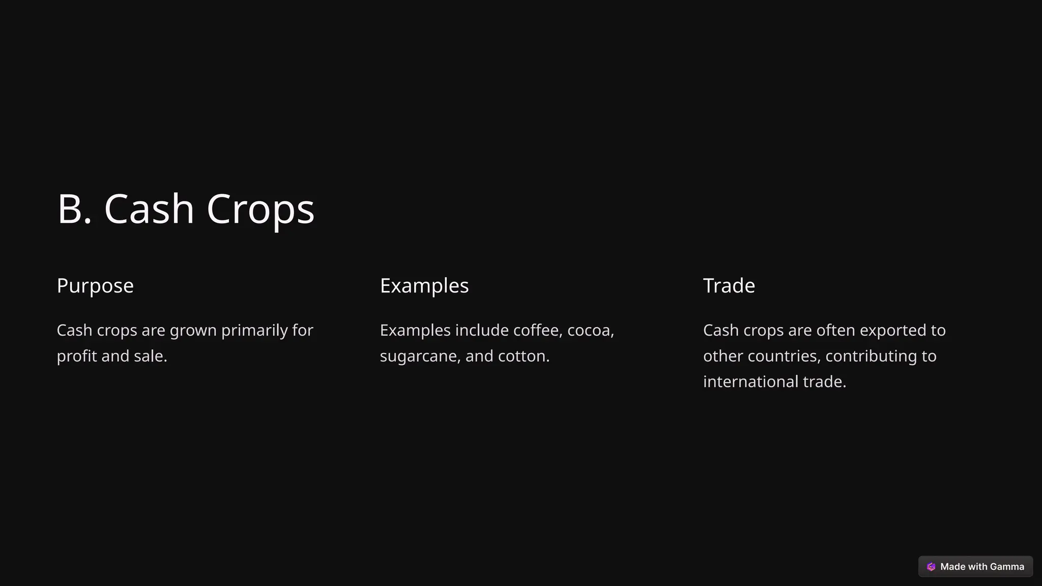 TYPES OF CROPS IN AGRICULTURES EXPLORATORY-GRADE 7 | PPTX