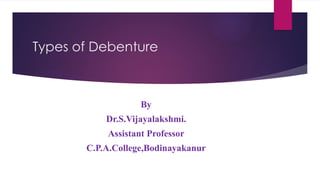Non Convertible Debentures - Overview and types | PPTX