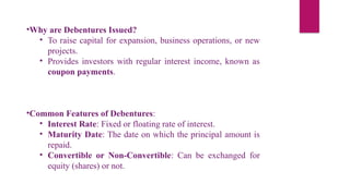 Non Convertible Debentures - Overview and types | PPT
