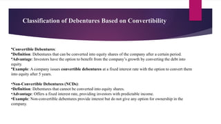 Non Convertible Debentures - Overview and types | PPTX