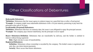 Non Convertible Debentures - Overview and types | PPT