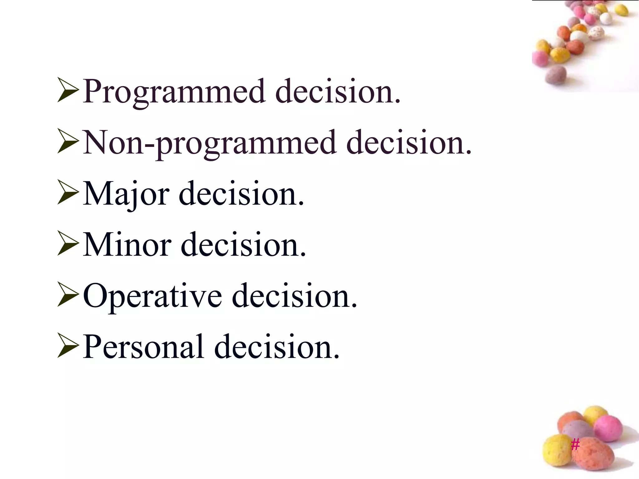 Types of decision | PPTX