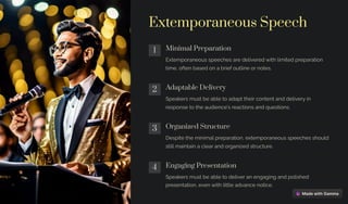 Types of English speech in English subject | PPT