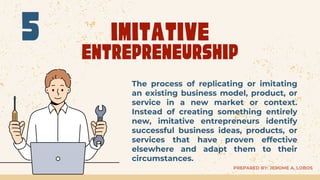 TYPES ENTREPRENEURSHIP, traditional, social, etc. | PPT