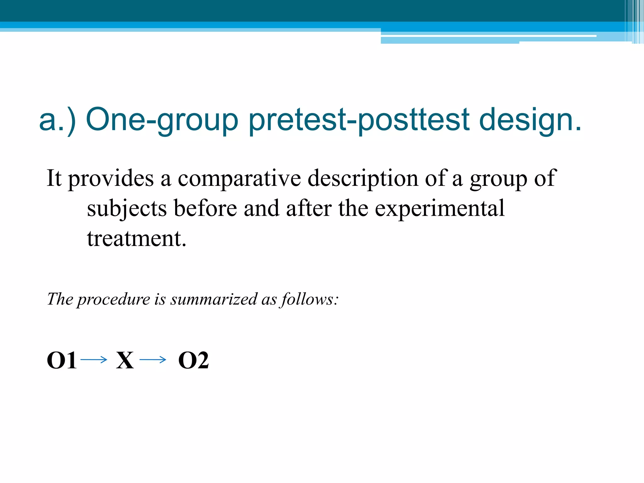 Types of experimental research designs | PPTX