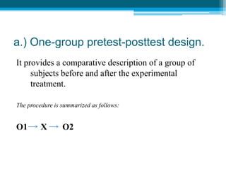 Types of experimental research designs | PPTX