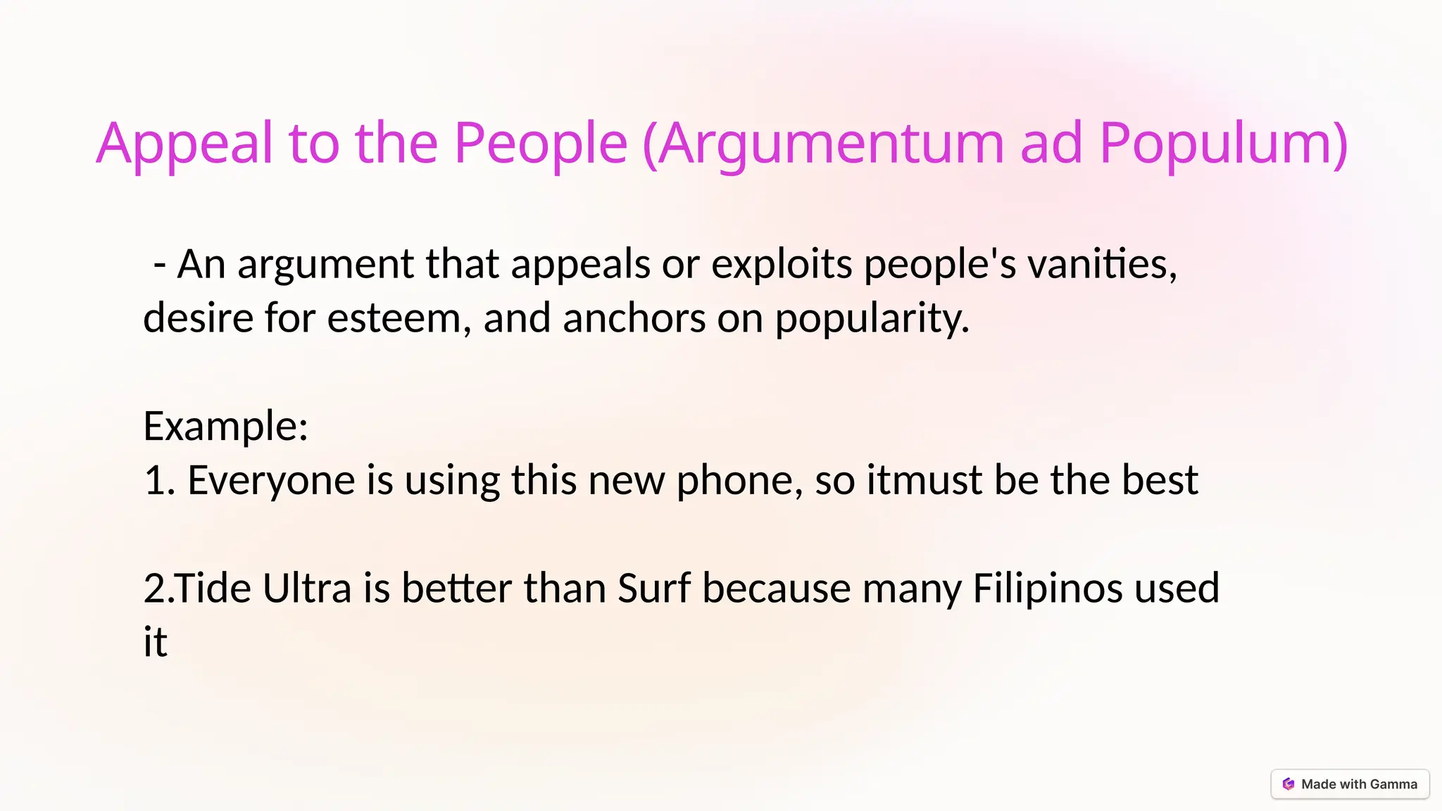 Types Of Fallaciesfinal Of Philosophicaly Ppt