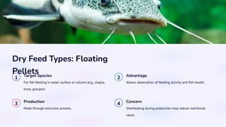 Types-of-Fish-Feed fir fish tech and aquaricylture | PDF
