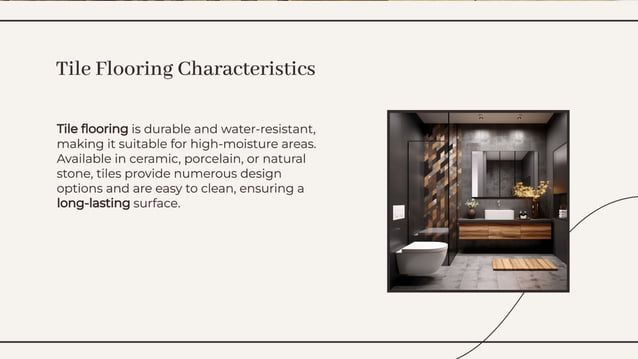 types of flooring materials and their applications | PPTX | Interior Decorating | Home & Garden