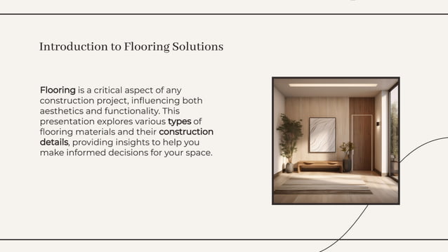 types of flooring materials and their applications | PPTX | Interior Decorating | Home & Garden