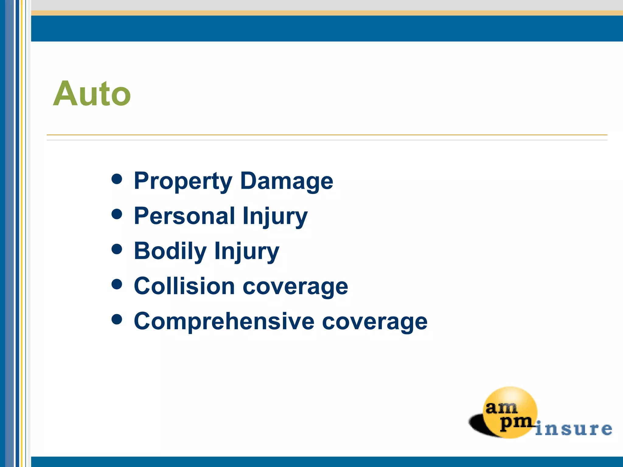 Types Of Insurance | PPT