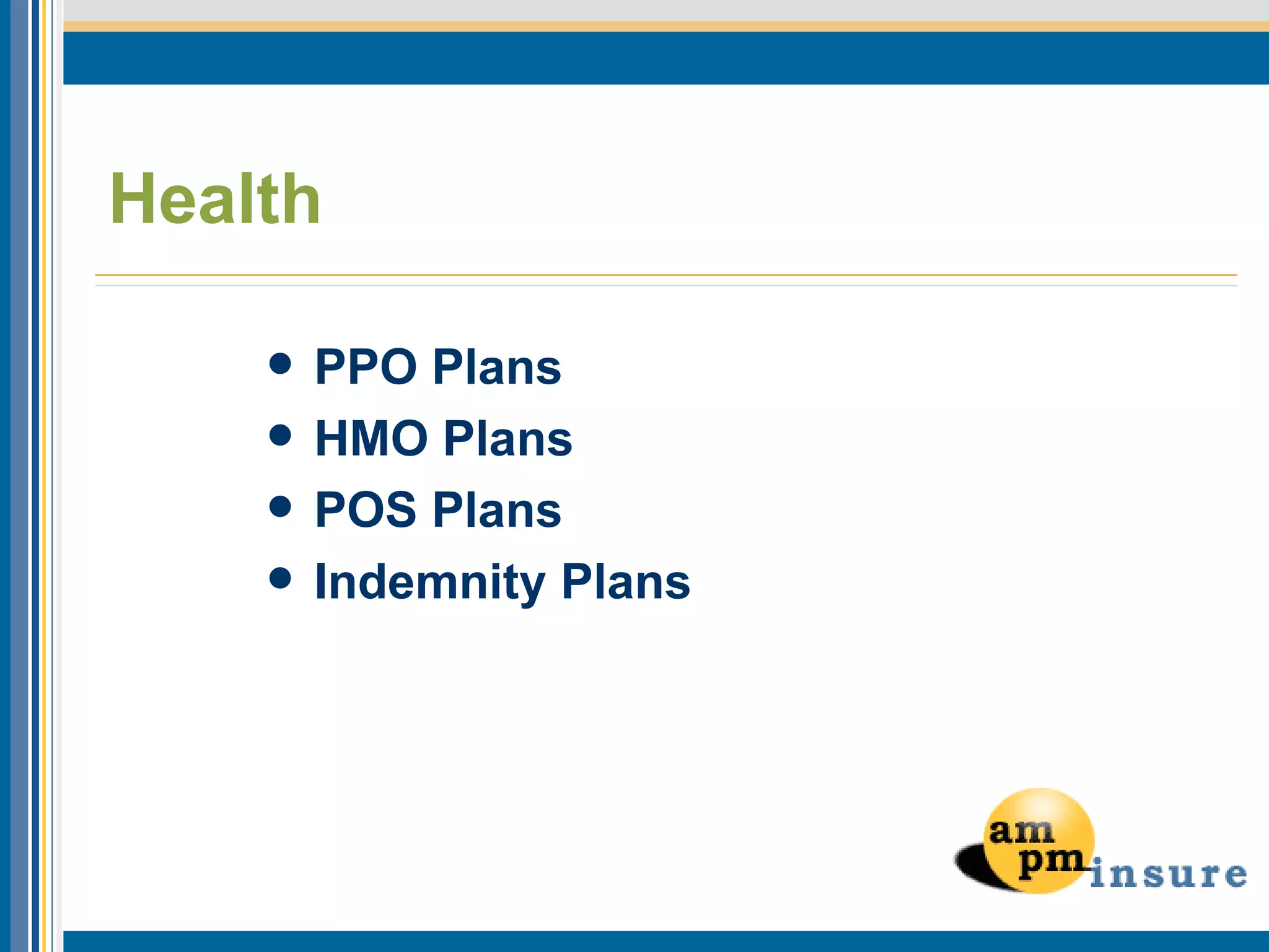 Types Of Insurance | PPT