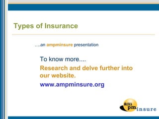 Types Of Insurance | PPT