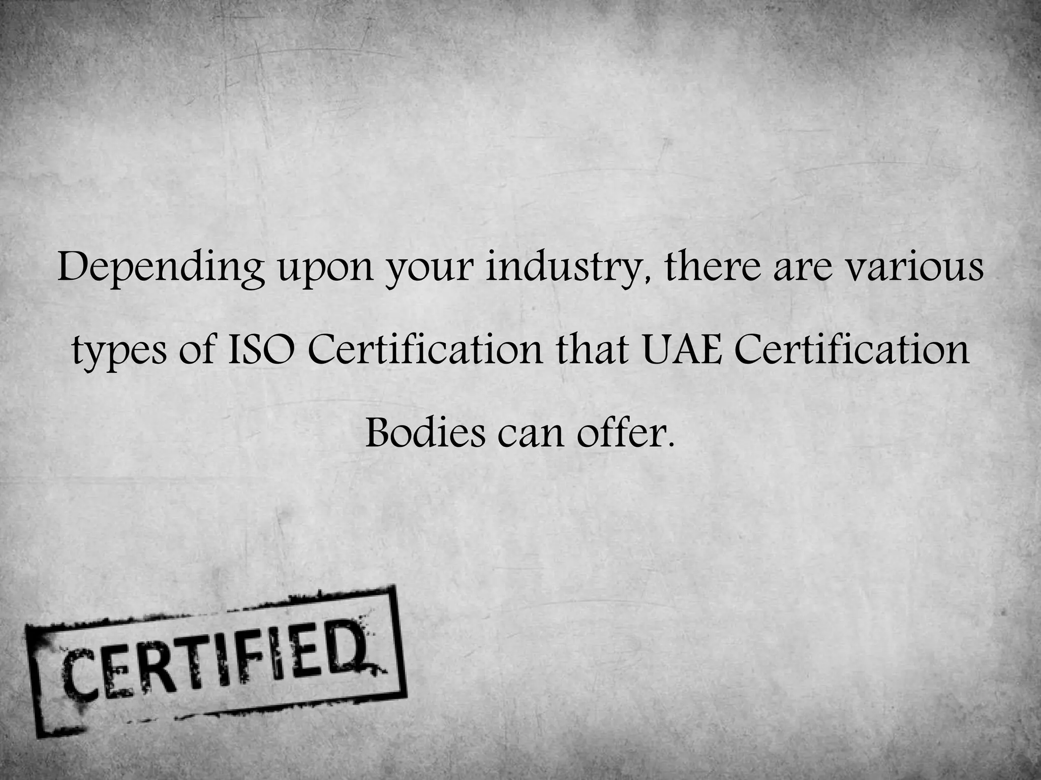 Types of ISO Certification | PPTX