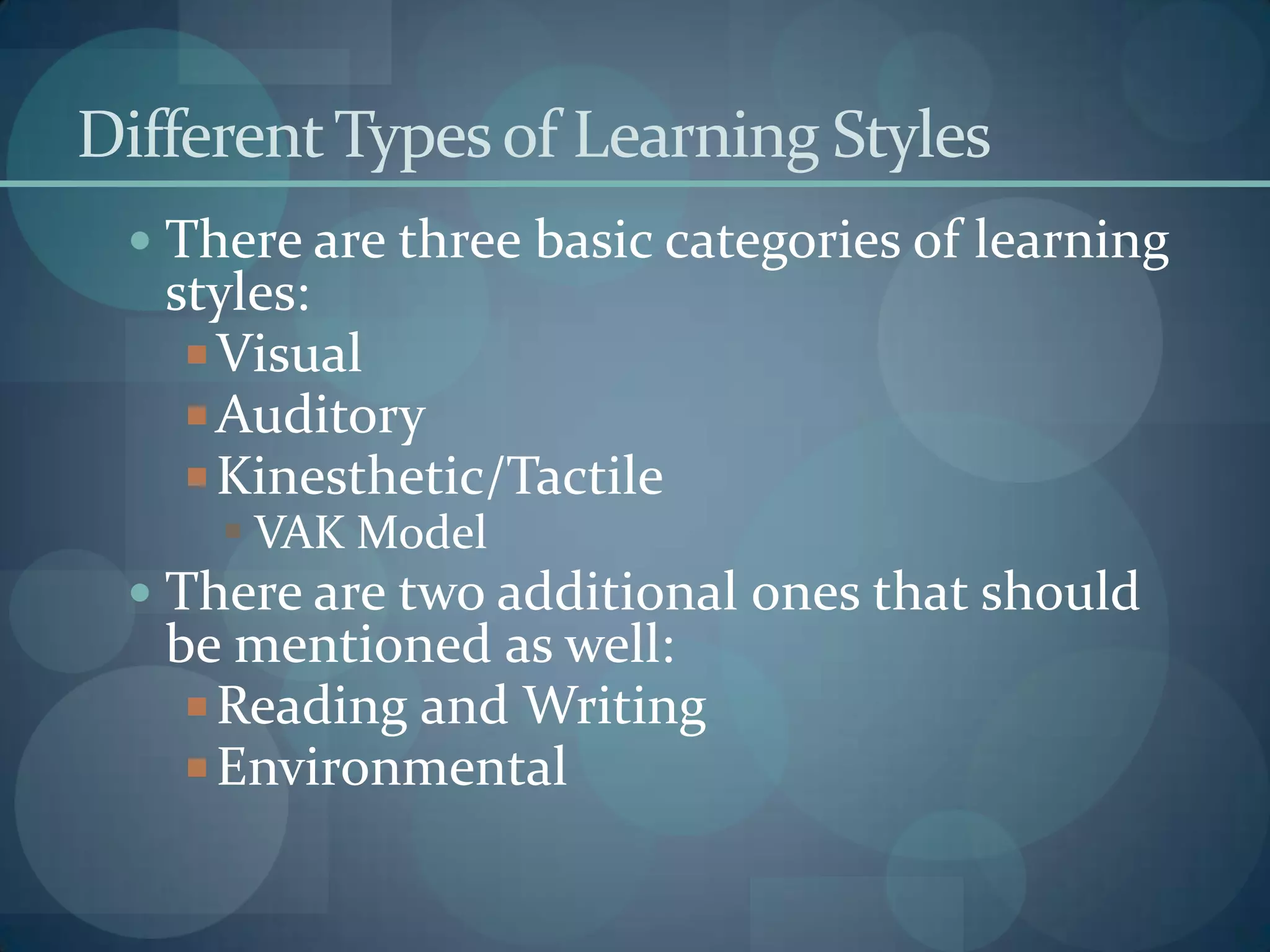 Types of Learners | PPTX
