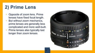 Types of Camera Lenses | PDF