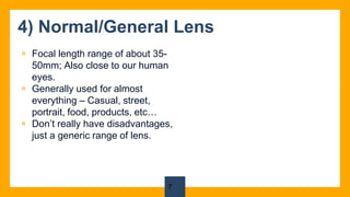 Types of Camera Lenses | PDF