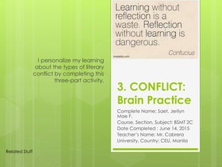 Types of Literary Conflict | PPTX